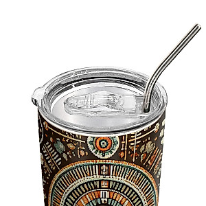 20oz Dreamcatcher Native American Tumbler, Native American Indian Gifts, Coffee Thermos for Women, Men, Stainless Steel Double Wall Vacuum Insulated Coffee Mug, Travel Cup with Lid