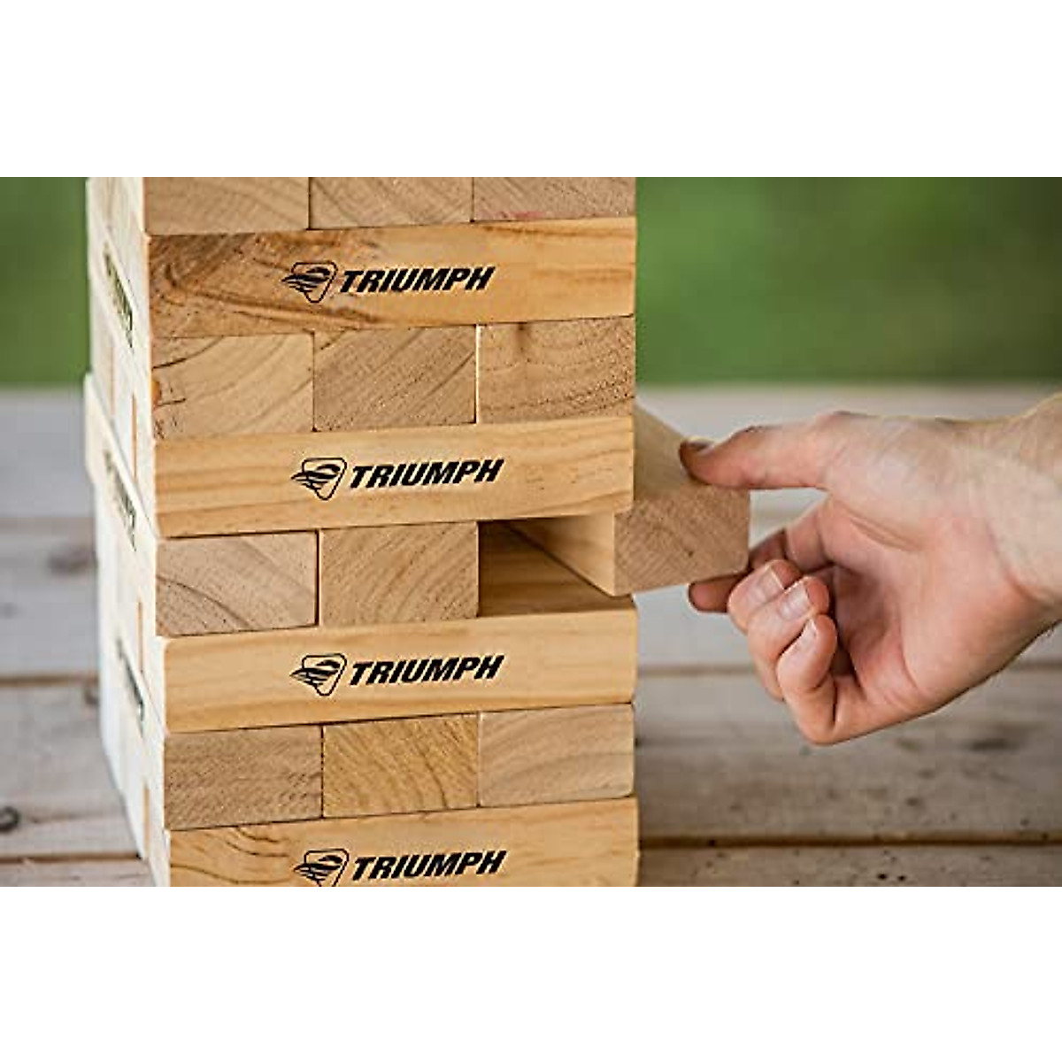 Triumph Sports Triumph Large Tumble Tower - Includes 54 Wood Tumble Blocks and Carry Case