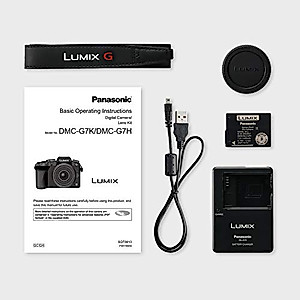 Panasonic Lumix G7 4K Digital Mirrorless Camera Bundle with Lumix G Vario 14-42mm and 45-150mm Lenses, 16MP, 3-Inch Touch LCD, DMC-G7WK (USA Black)