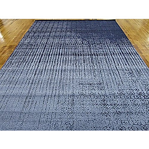 Unique Loom Del Mar Collection Area Rug - Jennifer (10' 6" x 16' 5" Rectangle, Blue/ Navy Blue)