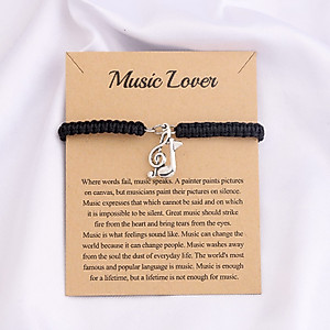 TIIMG Music Lovers Gift for Music Teacher Student Musicians Jewelry Inspirational Gift (Music Lover card)