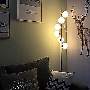 N/A LED Living Room Standing Lamp Bedside Lights Home Deco Lighting Glass Ball Fixtures Nordic Bedroom Floor Lamps