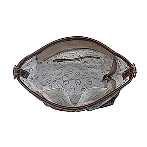 Myra Bag Technicolor Shoulder Bag Upcycled Cotton & Hair Leather S-3060