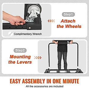 VEVOR Drywall Cart, 1800 LBS Panel Dolly Cart with 45.28" x 29.13" Deck and 5" Swivel Wheels, Heavy-Duty Drywall Sheet Cart, Handling Wall Panel, Sheetrock, Lumber, for Garage, Home, Warehouse