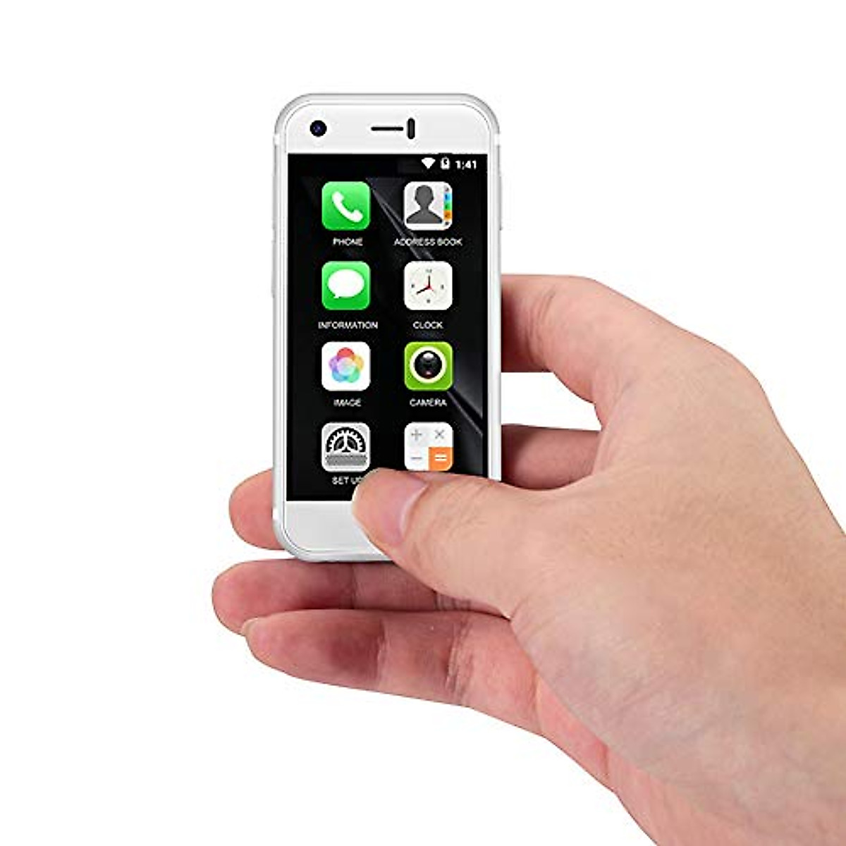 Hipipooo Super Small Mini Smartphone 3G Dual SIM Mobile Phone 1GB RAM 8GB ROM 5.0MP Quad Core Dual Standby Unlocked Small Phones Kids Phone Pocket 2.5 Inch Android Mini Cellphone (White)