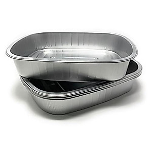 ShopexZone ReHeatables Aluminum Food and Storage Containers Reusable and Disposable Tray with Lids Freezer Oven Safe Meal Prep Baking Roasting Storing Reheating Perfect for Holidays | Medium, 4 Pack