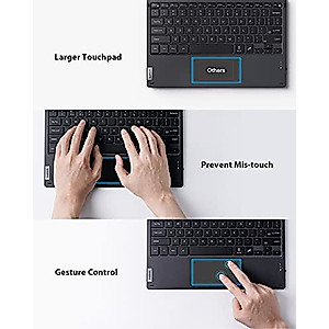 Inateck Surface Pro 7 Keyboard, Bluetooth 5.0, 7-Color Backlight, Compatible with Surface Pro 7/7+/6/5/4, KB02026 Gray
