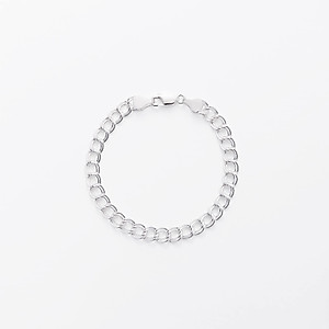 Amazon Essentials Sterling Silver Double-Link Chain Bracelet, 7" (previously Amazon Collection)