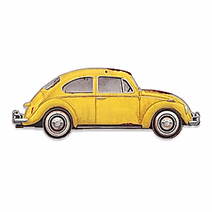 Open Road Brands Volkswagen Beetle Metal Wall Art - Vintage VW Bug Sign for Garage, Shop or Man Cave