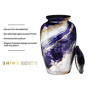 Shine North Urns for Human Ashes Adult Female Large or Small Urns for Ashes Adult Male & Cremation Urns for Adult Ashes for Funeral Burial or Home