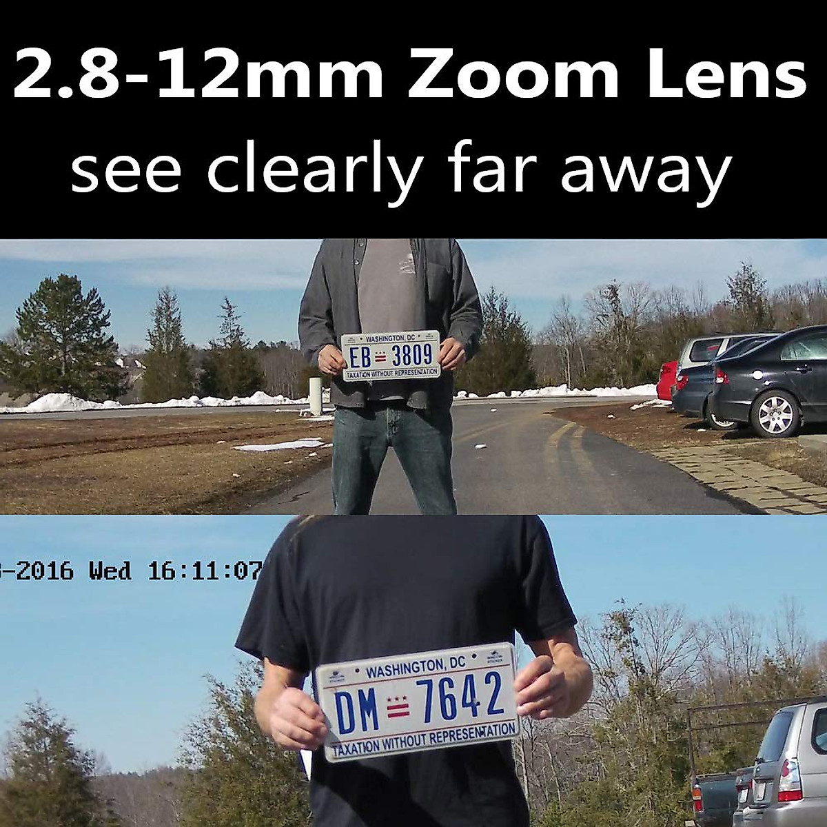 honic 1080P (TVI/AHD/CVI/1200tvl) Security Camera with Sony STARVIS(EXMOR) Sensor, 2.8-12mm Manual Zoom, WDR (1080P Only), Smart IR, HLC, 2MP Outdoor Analog CCTV Cameras for Surveillance