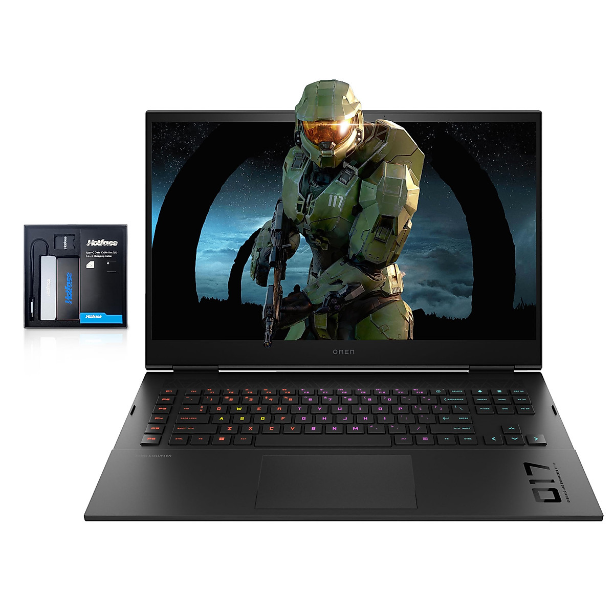 HP 2022 OMEN 17.3" 165Hz Gaming Laptop, Intel 12th Core i7-12700H, 32GB DDR5 RAM, 1TB PCIe SSD, NVIDIA GeForce RTX 3070Ti, RGB Backlit Keyboard, Windows 11, Shadow Black, w/ 32GB USB Business Card