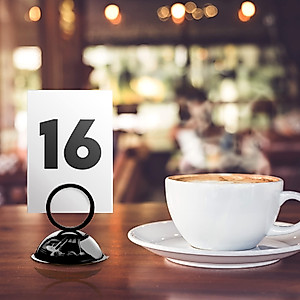 Gray Bunny 12 Pieces Metal Table Number Holders, 2 Inches Black Place Card Holder, Table Number Stands, Table Sign Holders, Black Table Card Holder Stand for Photos, Food Signs, Birthdays, Weddings