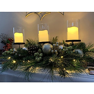 EZiKitchen 6 Pack Waterproof Battery Operated Candles Led Pillar Lights Flickering Flameless Candles with Timer Outdoor Plastic Candles Home Decor Decorative Candles Cream White,3x4 Inch