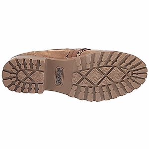 Blowfish Malibu Women's Lahtay Lug Heel Loafer, AlmondOiledVegan/CrmCoffDyec, 7.5M