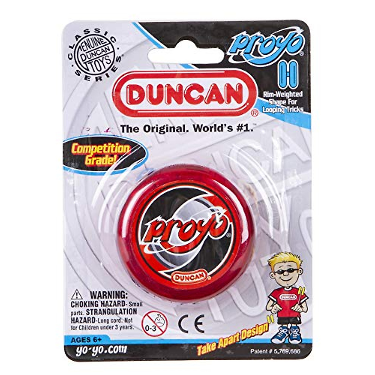 Duncan Toys ProYo Looper Yo-Yo, Beginner Yo-Yo with String, Wooden Axle and Plastic Body, Mystery Color