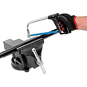 Performance Tool MV8 Hammer Tough Powder Coating, 360 Degree Swivel 8-Inch Bench Vise (7-Inch Jaw Opening, 3-Inch Throat Depth)