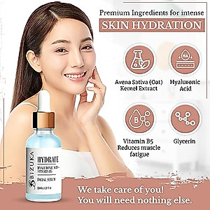 BIZUKA Vitamin C Serum Combo Pack - 3-in-1 Hydrating Skincare Set With Vit C Serum & Magnesium, Vitamin B5 & Hyaluronic Acid, Vitamin E & Ferulic Acid - Natural Formula, No Sulfates or Parabens - 1oz