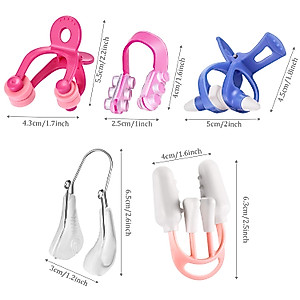 Frienda 5 Pieces Nose Clip Nose up Lifting Clips Nose Lifters Beauty Clips Silicone Nose Bridge Slimming Clips Nose Massagers Tools for Women