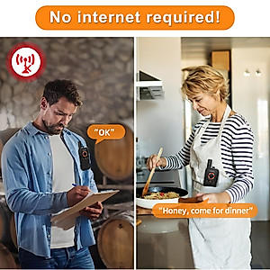 ChunHee 2 Pack Black Intercoms Wireless for Home Caregiver Pager Intercom for Elderly with Emergency SOS Alarm, 1.5 Miles Long Range Wireless Intercom System for Business Room to Room Communication
