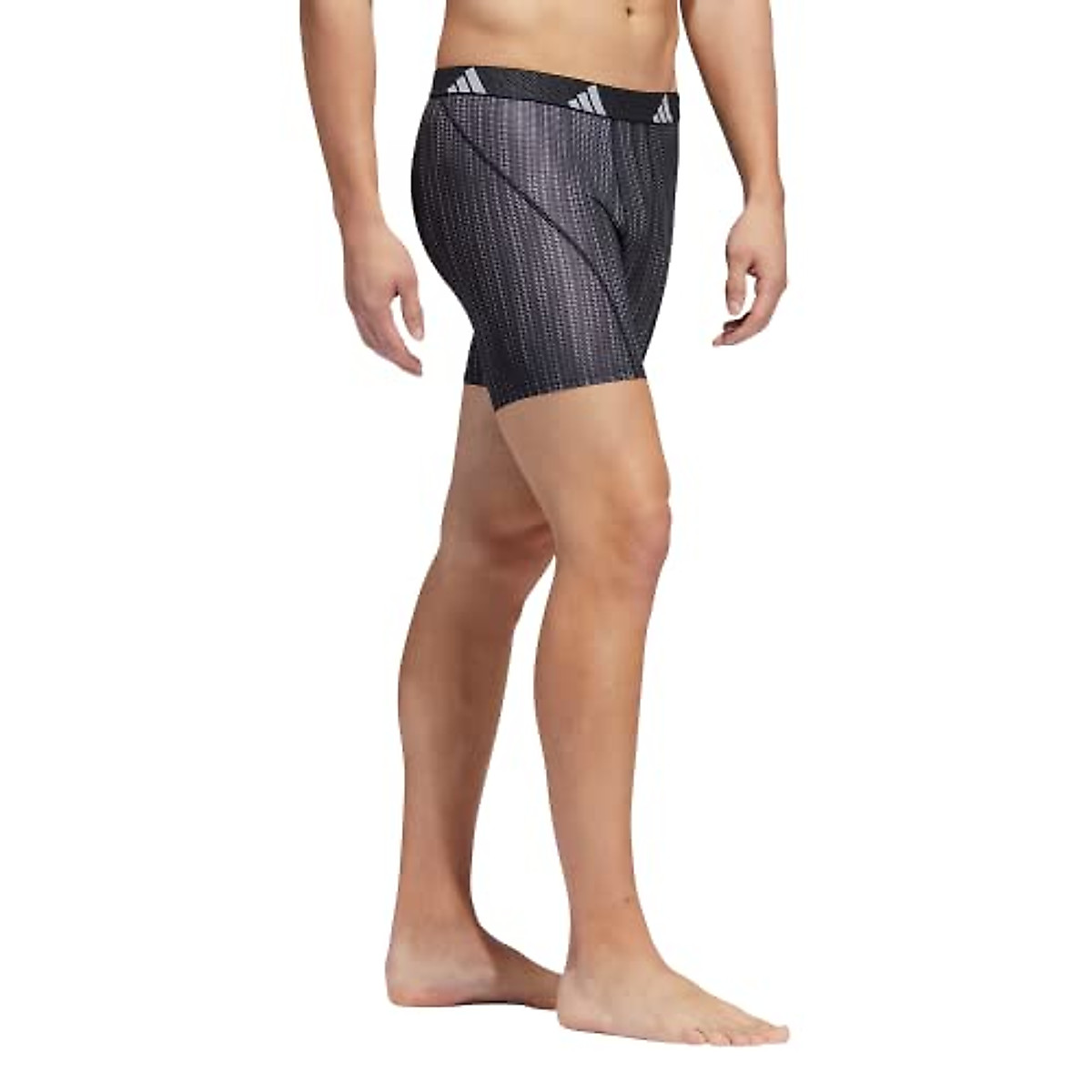 adidas mens Sport Performance Mesh Underwear (3-pack) Boxer Briefs, Performance Wave Black/Black/Black, Medium US