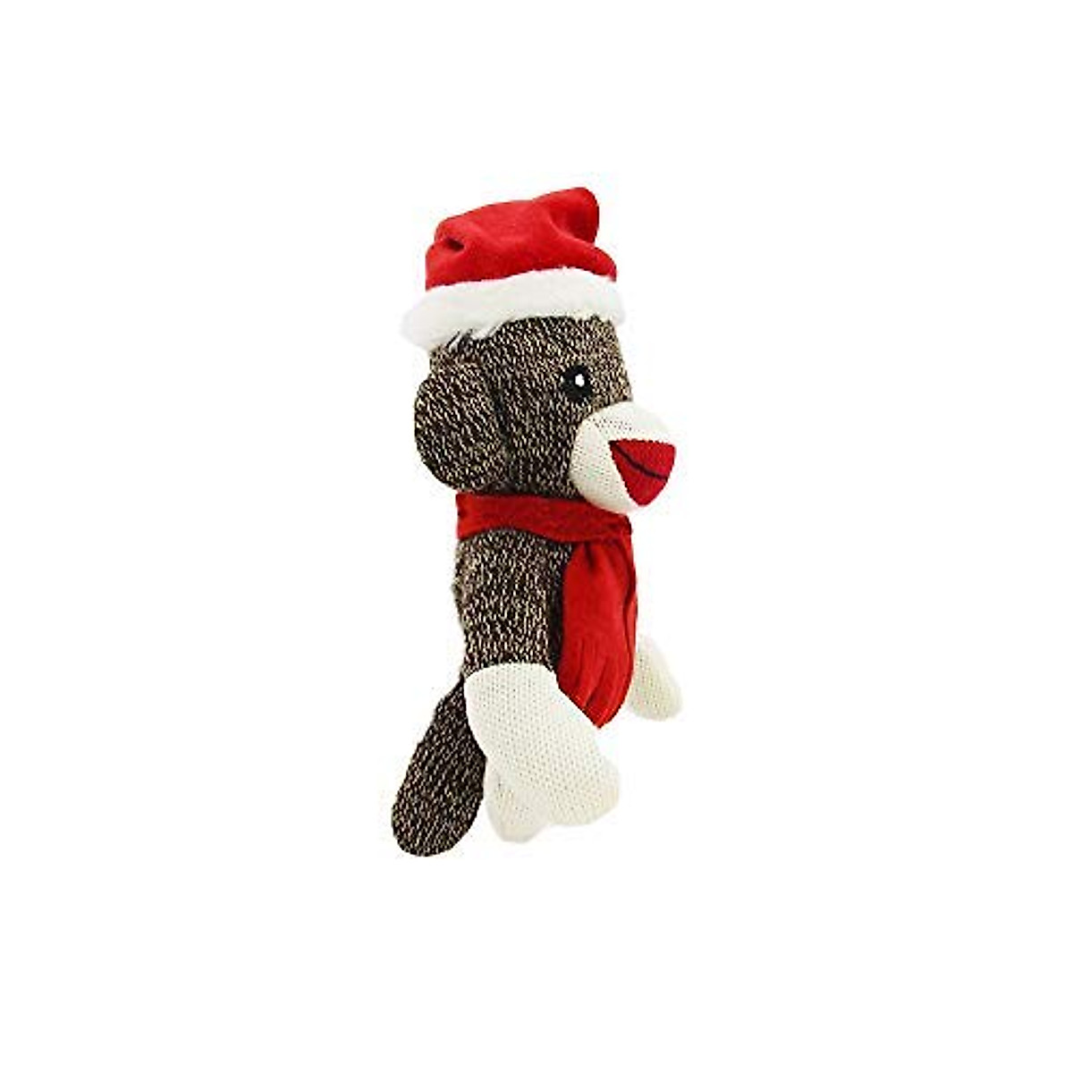Plushland Sockiez Christmas Sock Monkey 6 Inches, with Santa Hat - Stuffed Animals Toy, Best Xmas Gift for Kids, Girls, Boys On This Holiday (Christmas)
