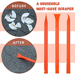 18 Pieces Non-Scratch Plastic Scraper Tool Carbon Fiber Plastic Scraper Multi-Purpose Scraper Pen-Shaped Scraper Cleaning Scraper Tool for Cleaning Small and Narrow Space (Orange)