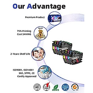 LC3011 Ink Cartridges BK/C/M/Y 2-Set Replacemnt for Brother Ink LC3011 LC3013 LC3011BK LC3013BK use with Brother MFC-J491DW MFC-J895DW MFC-J690DW MFC-J497DW Printer (2BK/2C/2M/2Y 8-Pack)