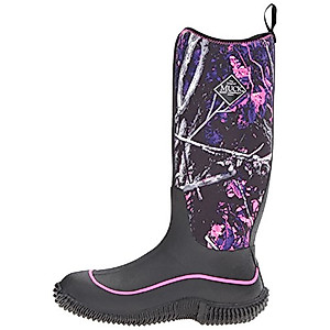 Muck Boots Hale Multi-Season Women's Rubber Boot, Black/Muddy Girl Camo, 7 M US