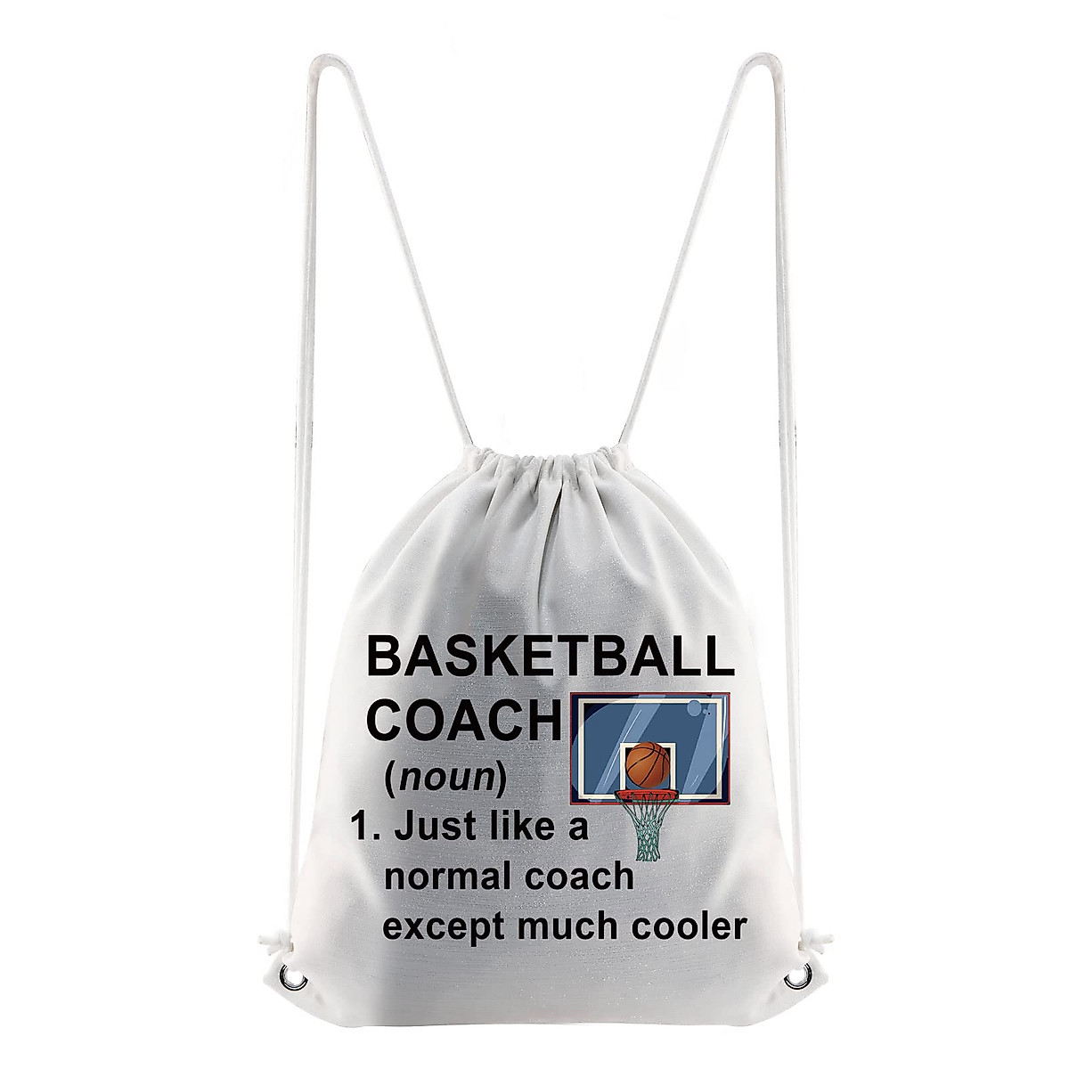 CMNIM Basketball Coach Gifts Funny Basketball Coach Definition Small Drawstring Bag Gifts for Basketball Coaches from Team (Basketball Coach Drawstring Bag)