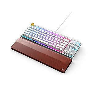 Glorious Custom Gaming Keyboard - GMMK 85% Percent TKL - USB C Wired Mechanical Keyboard - RGB Hot Swappable Switches & Keycaps - Silver/White Metal Top Plate