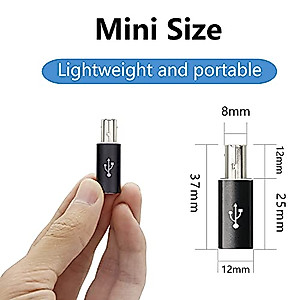 GELRHONR USB-C to USB 2.0 B MIDI Adapter,Type C Printer Connector Nickel Plated Aluminum Alloy Shell,Compatible for Printers,Midi Keyboard,Electronic Music Instrument-2pcs