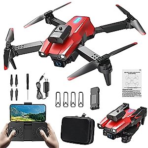 Drone With 1080P HD Fpv Camera Remote Control Toys Gifts For Boys Girls With Altitude Hold Headless Mode(Red)