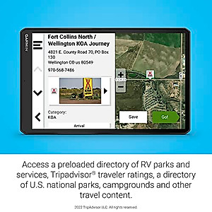 Garmin RV 1095, Extra-Large, Easy-to-Read 10” GPS RV Navigator, Custom RV Routing, High-Resolution Birdseye Satellite Imagery, Directory of RV Parks and Services, Landscape or Portrait View Display