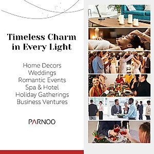 Unscented Pillar Candles - Set of 4 White Pillar Candles Made from Wax & Cotton Wick - 3x9” Slow Burning Candles for Emergency, Weddings, & Table Centerpieces - Tall Pillar Candles, PARNO