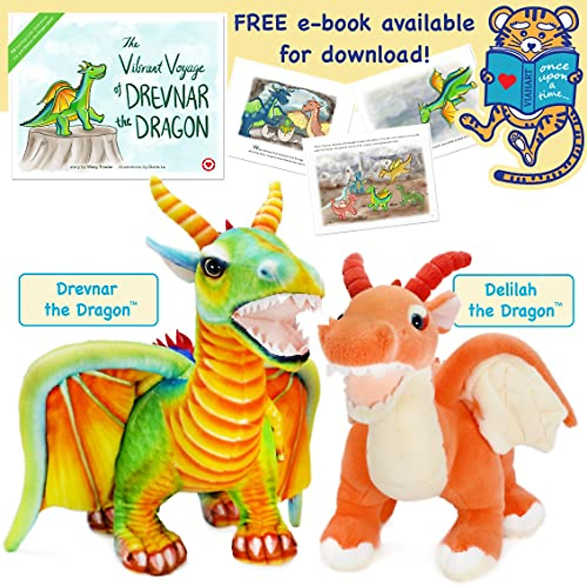 TigerHart Drevnar The Dragon - 24 Inch Stuffed Animal Plush