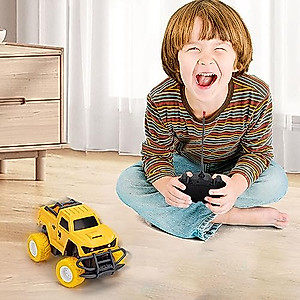 PenRux Remote Control Car Toy, High Speed Easy to Operate RC Race Car Toy 1/24 500mAh for Children Gift (Orange Yellow)