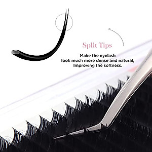 BEYELIAN Eyelash Extensions, Individual Lashes, 0.20mm D Curl 7-15mm Super Matte Classic Lash Extensions, Ellipse Flat Eyelash Extension, Mixed Tray for Professional Salon Use