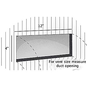 Rocky Mountain Goods Floor Register 4X12(Duct Opening Measurements) - Heavy Duty Walkable Register - Premium Finish - Easy Adjust air Supply Lever - 4 inch by 12 Inch Floor Vent (White)