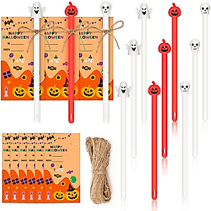 Hiboom 36 Sets Halloween Party Favors, 36 Halloween Stretchy Strings Sensory Fidget Toys with 36 Halloween Greeting Cards and Hemp Rope Stretchy Stress Relief Toys for Students Treat Bags Gift