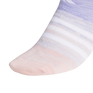 adidas Women's Superlite No Show Socks (6-Pair), Light Purple/Wonder Mauve Pink/Pulse Amber Orange, Medium