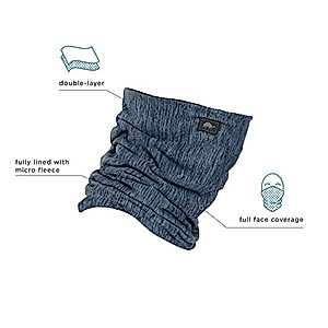 Turtle Fur Comfort Shell Stria UV Pipe Dream Fleece Lined Neck Warmer, Baltic