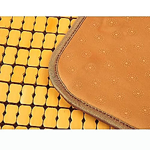 BARUYO Car Bamboo Seat Cushion, Bamboo Bath Mat, Summer Bamboo Comfort Chair Cover Mat, Environmental Protection Bamboo Massage Cushion (White)