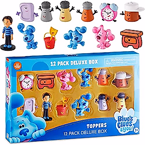 P.M.I. Blue's Clues Toppers for Kids | 12 Topper Blue’s Clues Toys in 1 Pack | Collect All 12 Blue Clues Toys/Mini Toys | Kids’ Toys & Blues Clues Birthday Party Supplies (D)