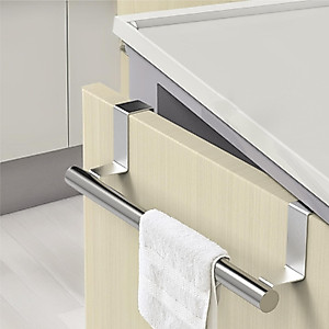 Stainless Steel Towel Rack for Kitchen,Towel Bar Over The Door Cabinet,Easy Install - 2 Pack