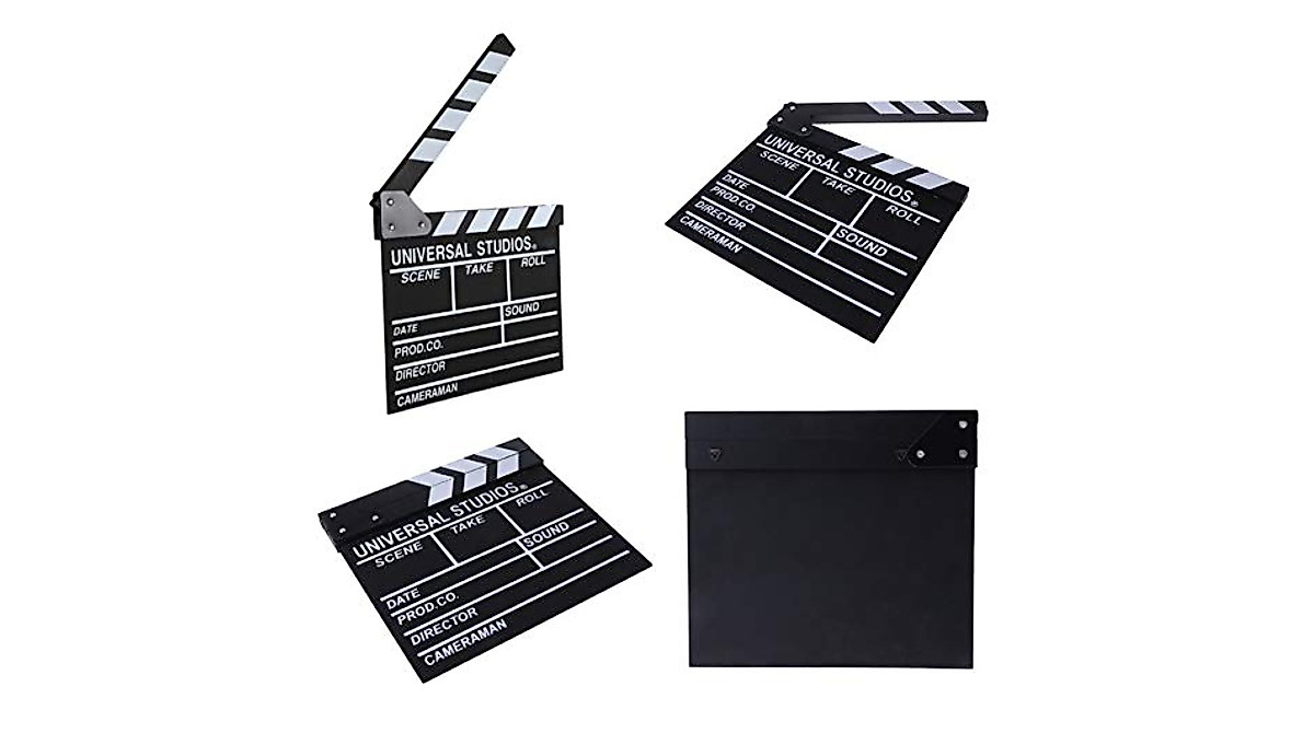 Hollywood Movie Clapper Board - 12"x11" Wooden Accessory