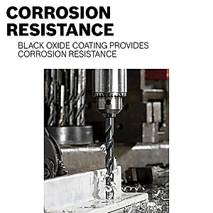 BOSCH BL2215 1-Piece 1-3/8 In. x 6 In. Fractional Reduced Shank Black Oxide Drill Bit for Applications in Light-Gauge Metal, Wood, Plastic