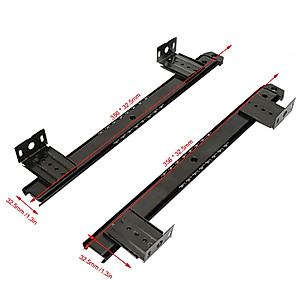 2Pcs Keyboard Slide, 14in Keyboard Drawer Slides Tray, Thickened Steel Desk Slide Computer Keyboard Rail Bracket, Ball Bearing Slides for Keyboard Tray
