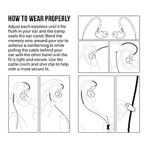 MEE audio M6 PRO In Ear Monitor Headphones for Musicians, 2nd Gen Model With Upgraded Sound, Memory Wire Earhooks & Replaceable Cables, Noise Isolating Professional Earbuds, 2 Cords Included (Clear)