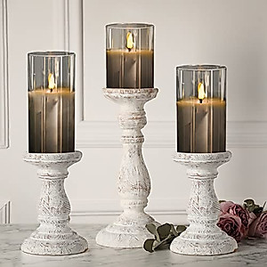 FFG Led Candles with Remote and Timer Set of 6, Flickering Flameless Battery Operated Pillar Candles for Christmas, Indoor and Outdoor Use, Black